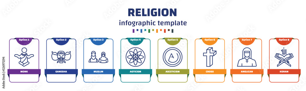 infographic template with icons and 8 options or steps. infographic for ...