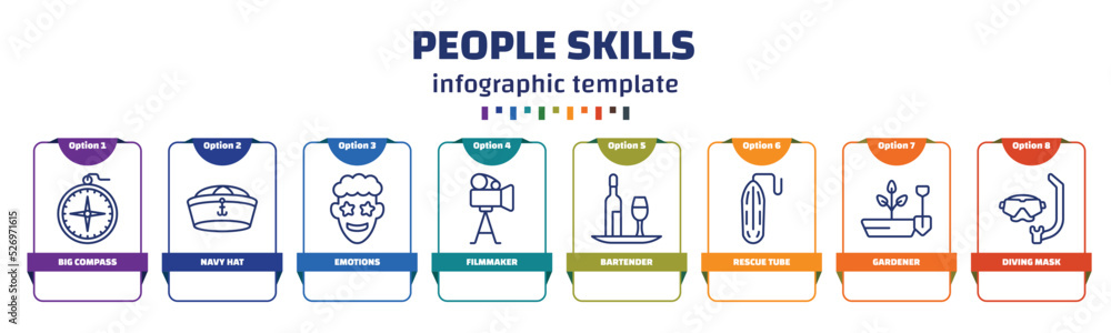 infographic template with icons and 8 options or steps. infographic for ...