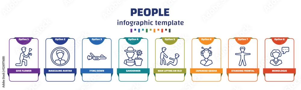 infographic template with icons and 8 options or steps. infographic for ...