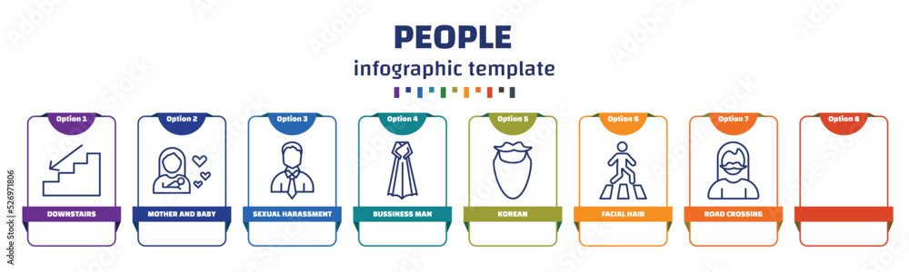 infographic template with icons and 8 options or steps. infographic for ...