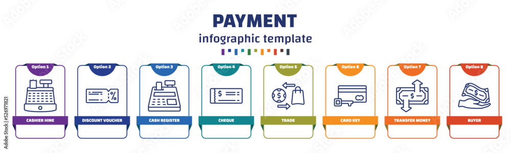 infographic template with icons and 8 options or steps. infographic for ...
