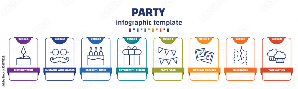 infographic template with icons and 8 options or steps. infographic for ...