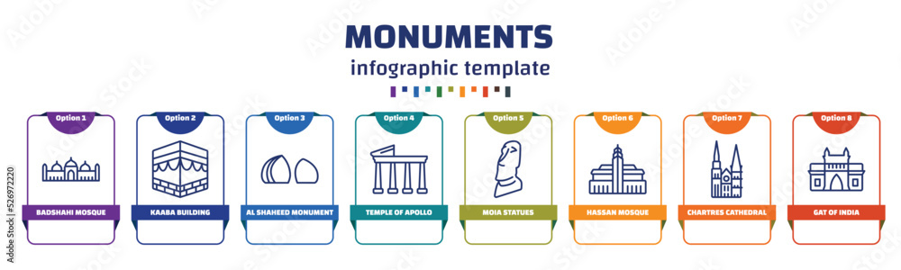infographic template with icons and 8 options or steps. infographic for ...