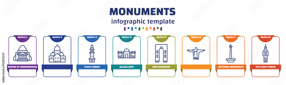 infographic template with icons and 8 options or steps. infographic for ...