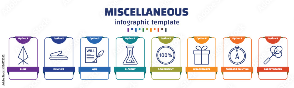 infographic template with icons and 8 options or steps. infographic for ...