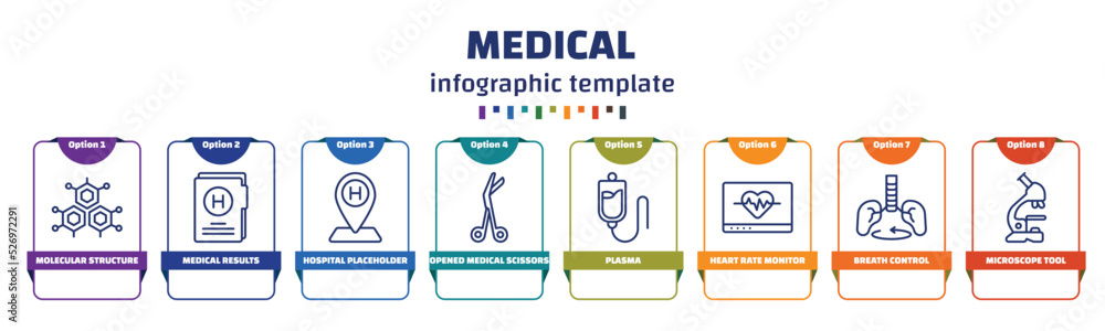 infographic template with icons and 8 options or steps. infographic for ...