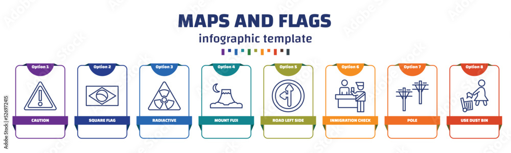 infographic template with icons and 8 options or steps. infographic for ...
