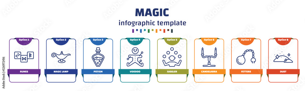 infographic template with icons and 8 options or steps. infographic for ...