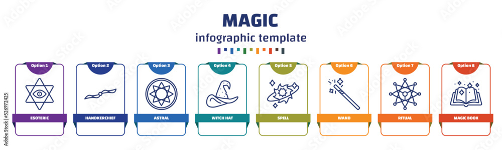 infographic template with icons and 8 options or steps. infographic for ...
