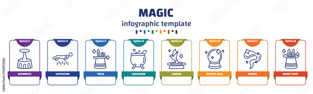 infographic template with icons and 8 options or steps. infographic for ...