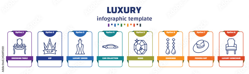 infographic template with icons and 8 options or steps. infographic for ...