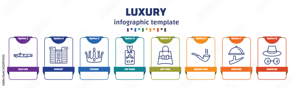 infographic template with icons and 8 options or steps. infographic for ...
