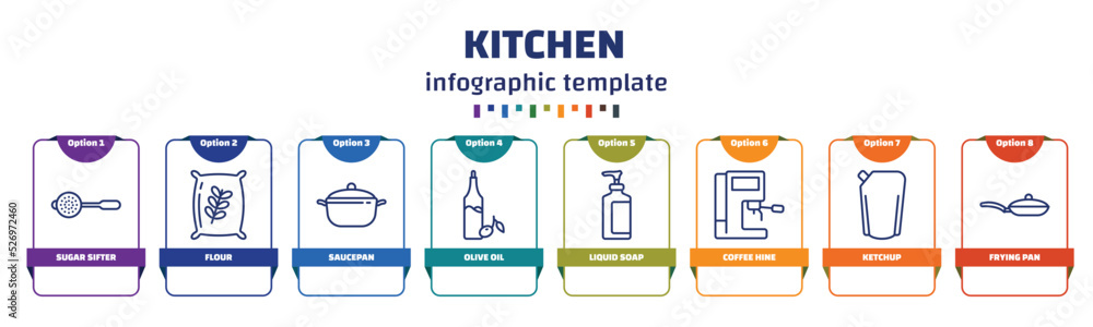 infographic template with icons and 8 options or steps. infographic for ...