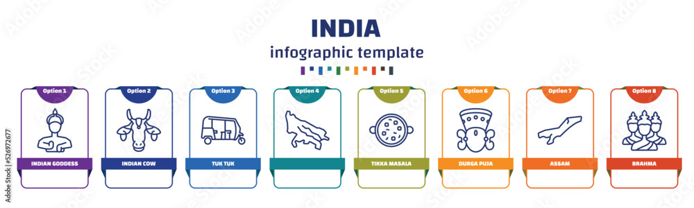 infographic template with icons and 8 options or steps. infographic for ...