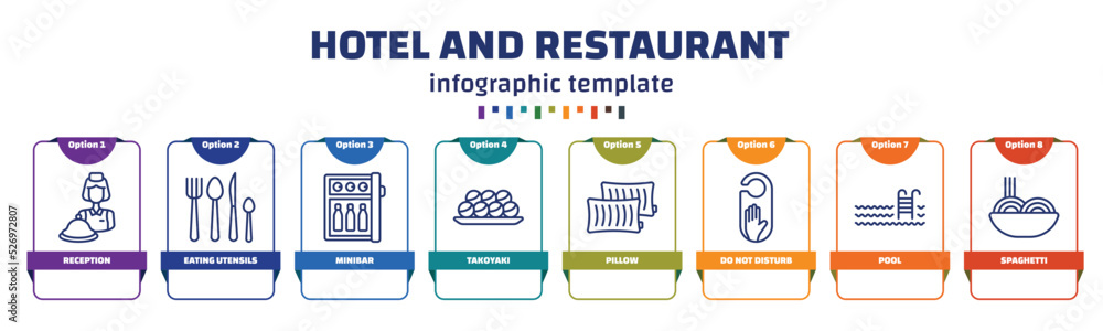 infographic template with icons and 8 options or steps. infographic for ...
