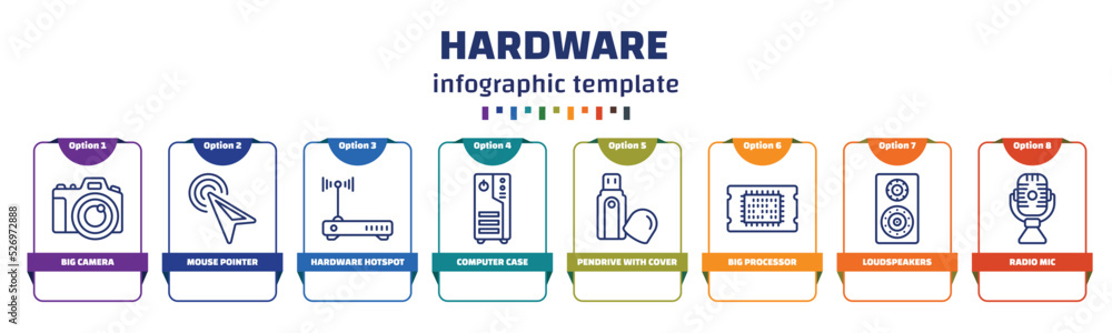 infographic template with icons and 8 options or steps. infographic for ...