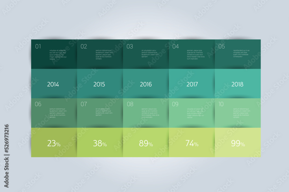 Table layout template. Schedule, spreadsheet, infographic element ...