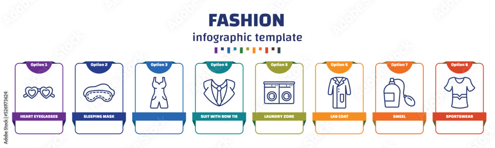 infographic template with icons and 8 options or steps. infographic for ...