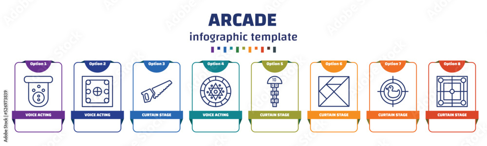 infographic template with icons and 8 options or steps. infographic for ...