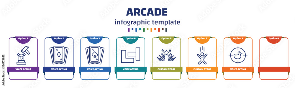 infographic template with icons and 8 options or steps. infographic for ...
