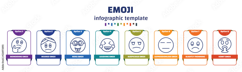 infographic template with icons and 8 options or steps. infographic for ...
