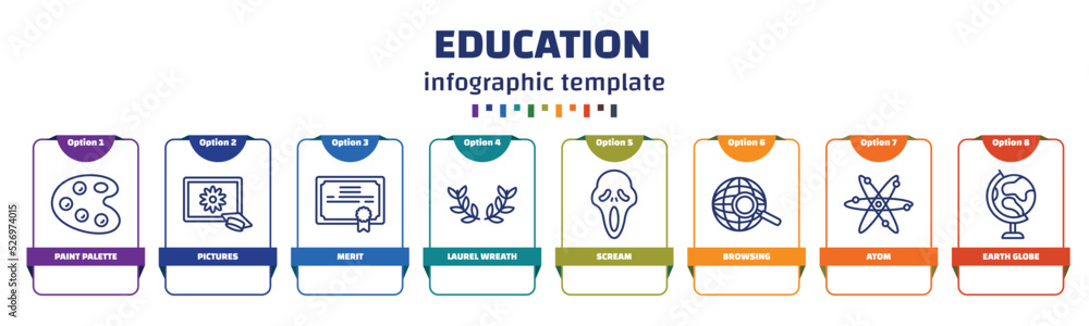 infographic template with icons and 8 options or steps. infographic for ...