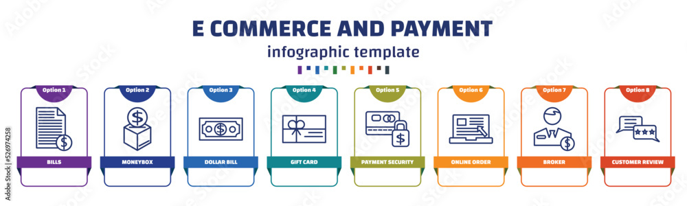 infographic template with icons and 8 options or steps. infographic for ...