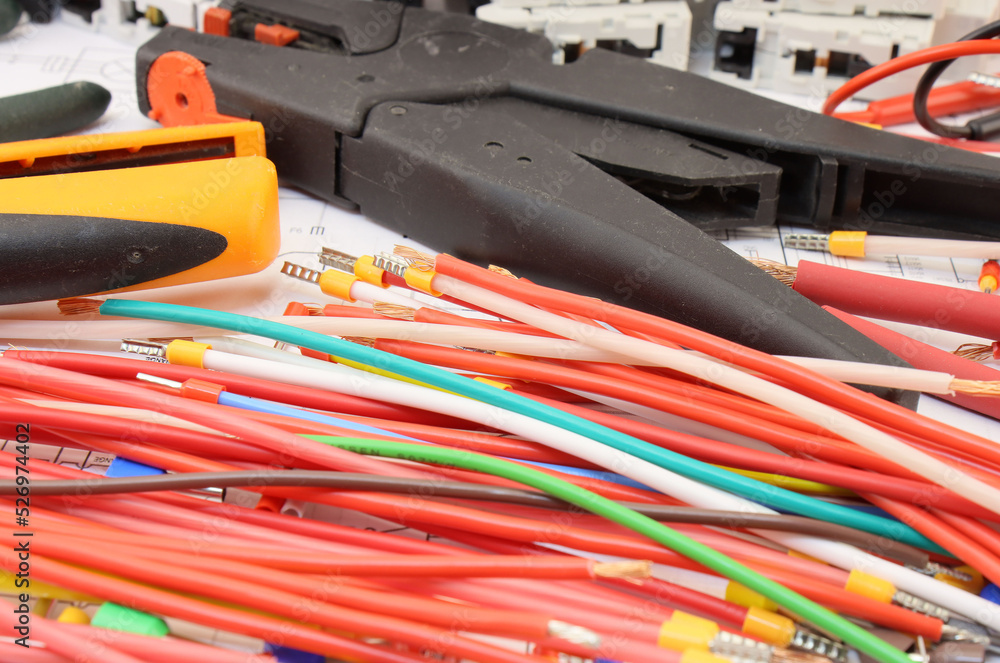 Electrical tools and materials for the installation of an electrical ...
