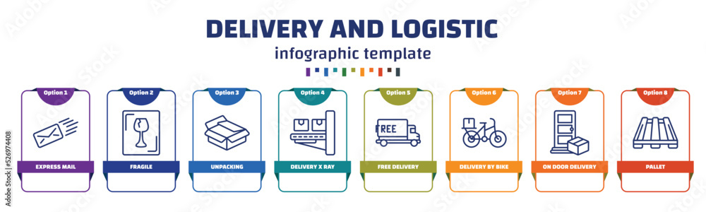 infographic template with icons and 8 options or steps. infographic for ...