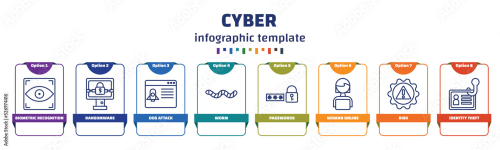 infographic template with icons and 8 options or steps. infographic for ...