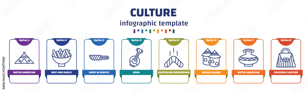 infographic template with icons and 8 options or steps. infographic for ...