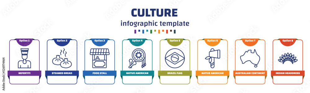 infographic template with icons and 8 options or steps. infographic for ...