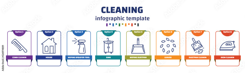 infographic template with icons and 8 options or steps. infographic for ...