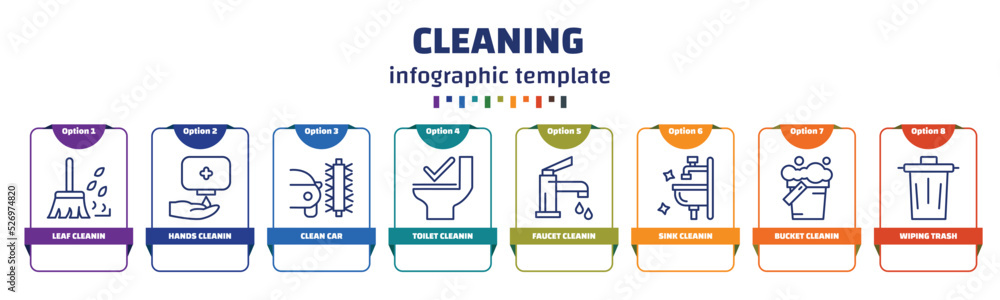 infographic template with icons and 8 options or steps. infographic for ...
