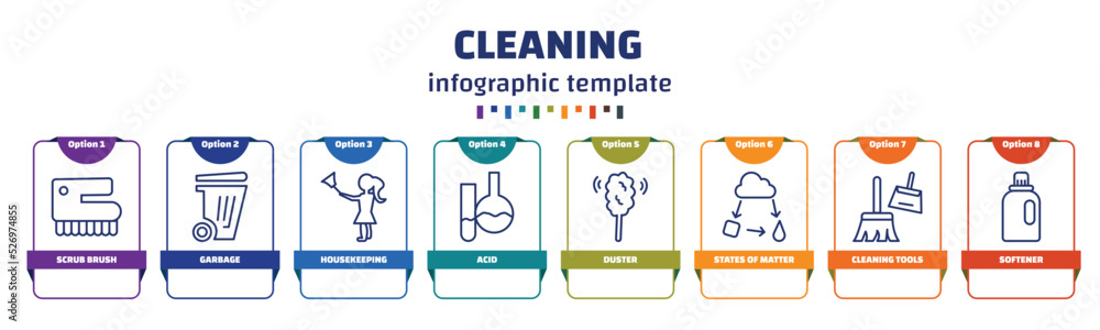 infographic template with icons and 8 options or steps. infographic for ...
