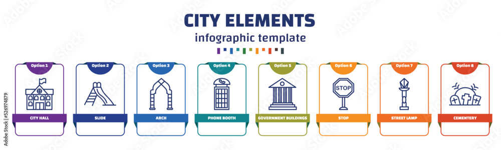 infographic template with icons and 8 options or steps. infographic for ...