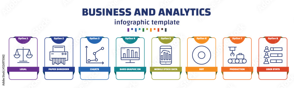 infographic template with icons and 8 options or steps. infographic for ...