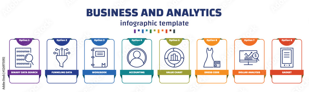 infographic template with icons and 8 options or steps. infographic for ...