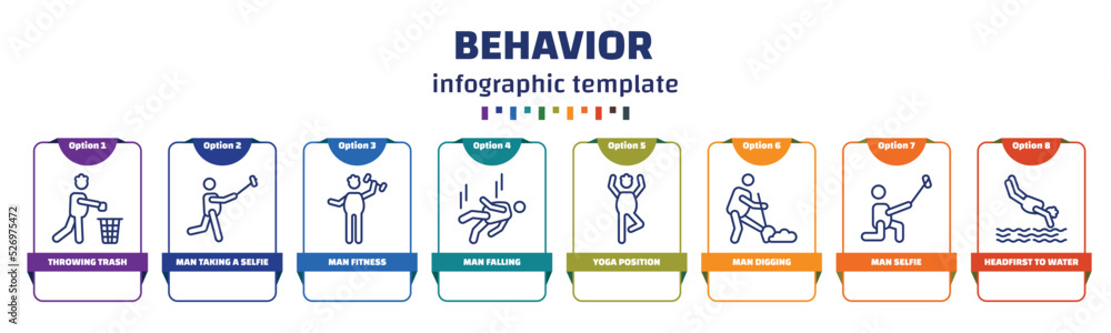 infographic template with icons and 8 options or steps. infographic for ...