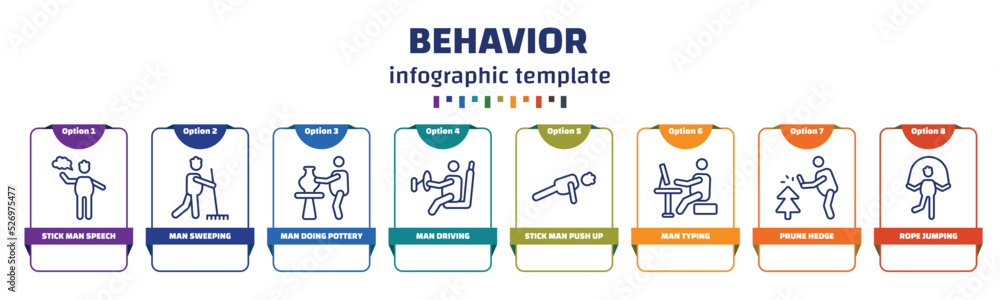 infographic template with icons and 8 options or steps. infographic for ...