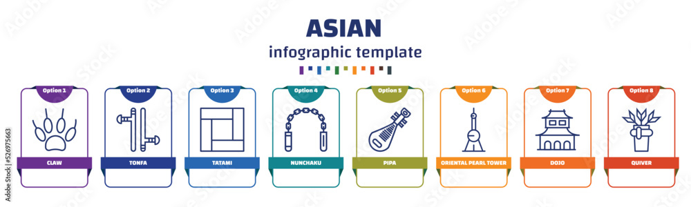 infographic template with icons and 8 options or steps. infographic for ...