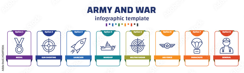 infographic template with icons and 8 options or steps. infographic for ...