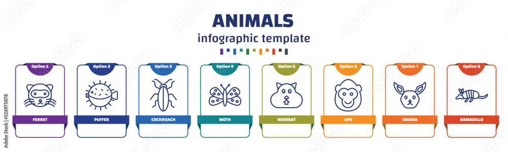 infographic template with icons and 8 options or steps. infographic for ...