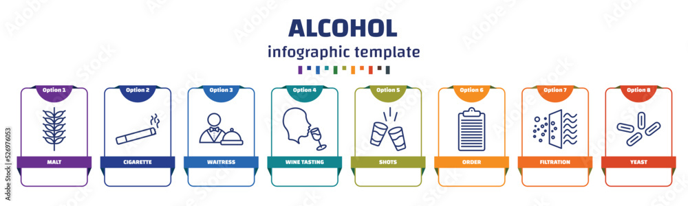infographic template with icons and 8 options or steps. infographic for ...