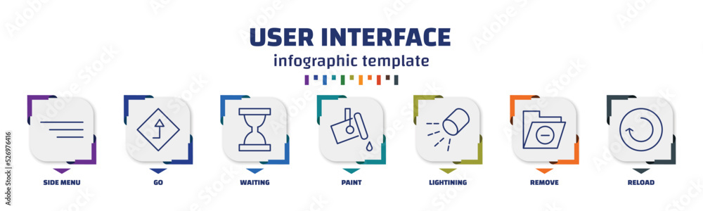 infographic template with icons and 7 options or steps. infographic for ...