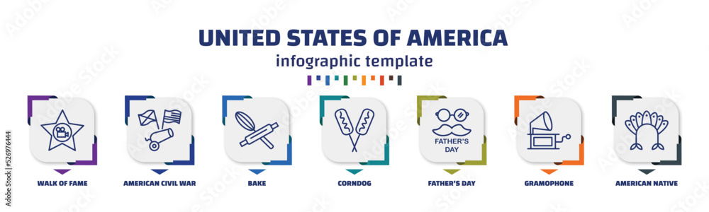 infographic template with icons and 7 options or steps. infographic for ...