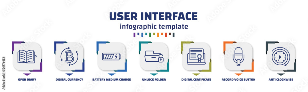 infographic template with icons and 7 options or steps. infographic for ...