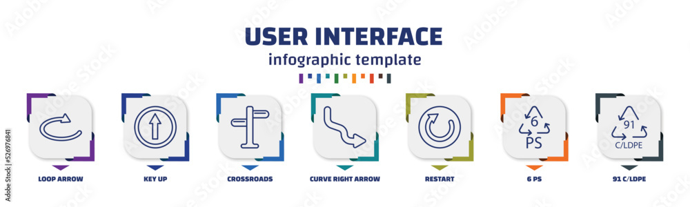 infographic template with icons and 7 options or steps. infographic for ...