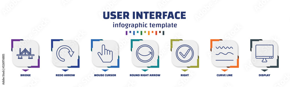 infographic template with icons and 7 options or steps. infographic for ...
