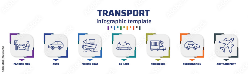 infographic template with icons and 7 options or steps. infographic for ...